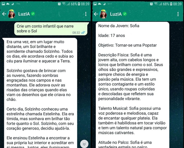 LuzIA no WhatsApp: veja como usar e o número da inteligência artificial