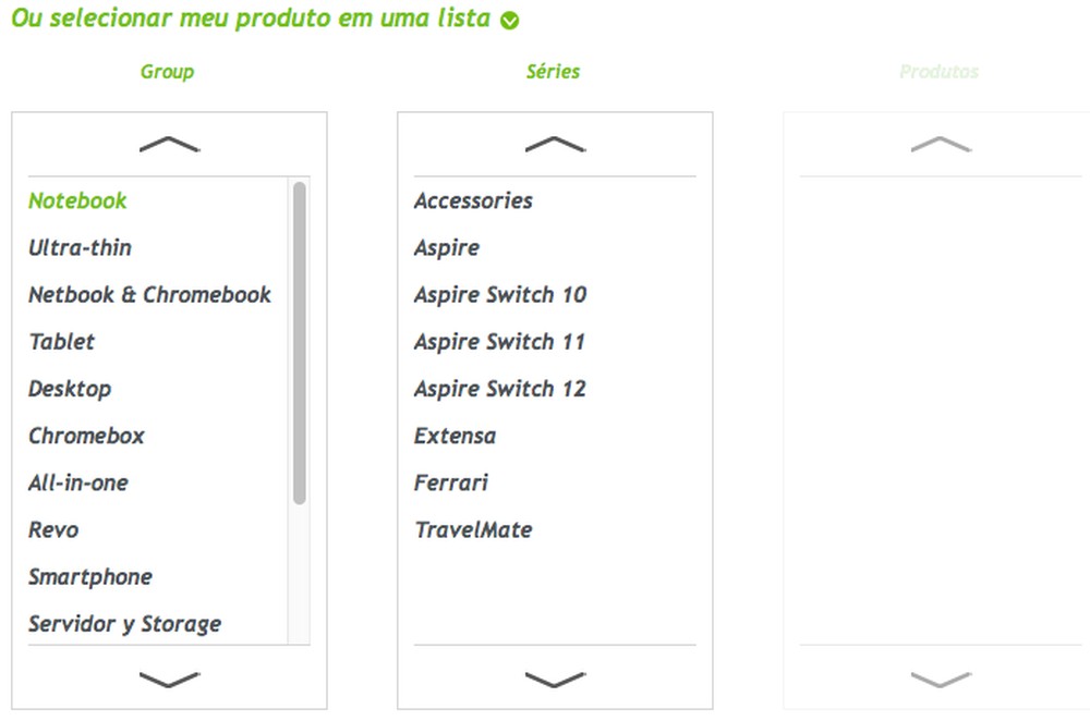 Como encontrar drivers da Acer para o seu notebook