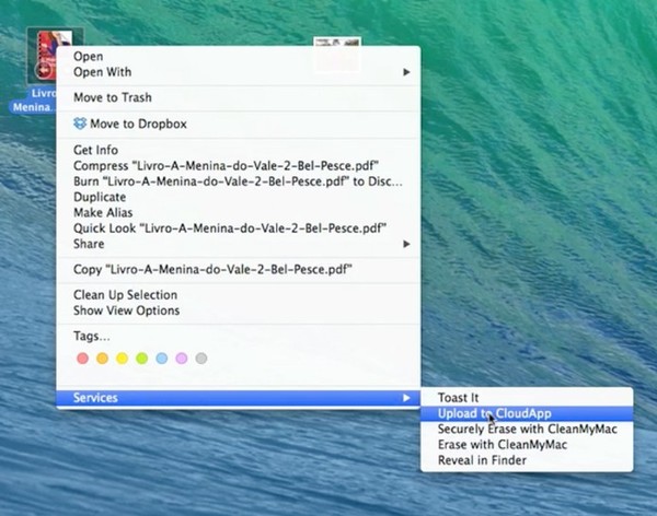 Como usar o Cloudapp para compartilhar fotos, arquivos e vídeos no Mac