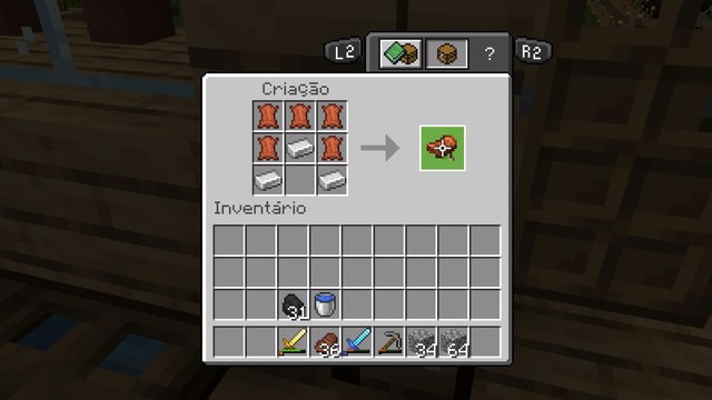 Como fazer sela no Minecraft