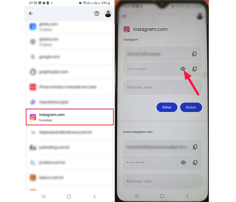 Como ver a senha do Instagram com truque do Android e iPhone (iOS)