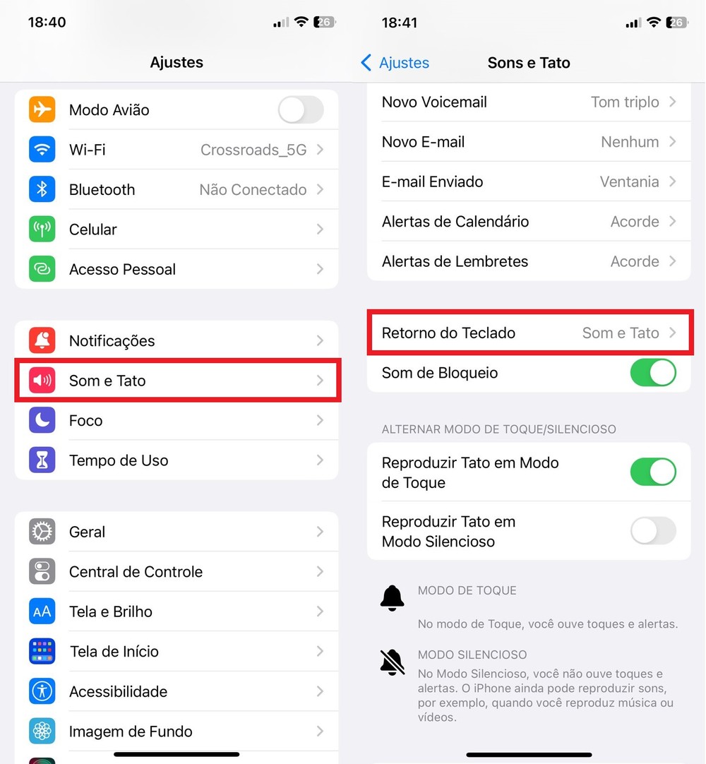 Como tirar o som do teclado do WhatsApp