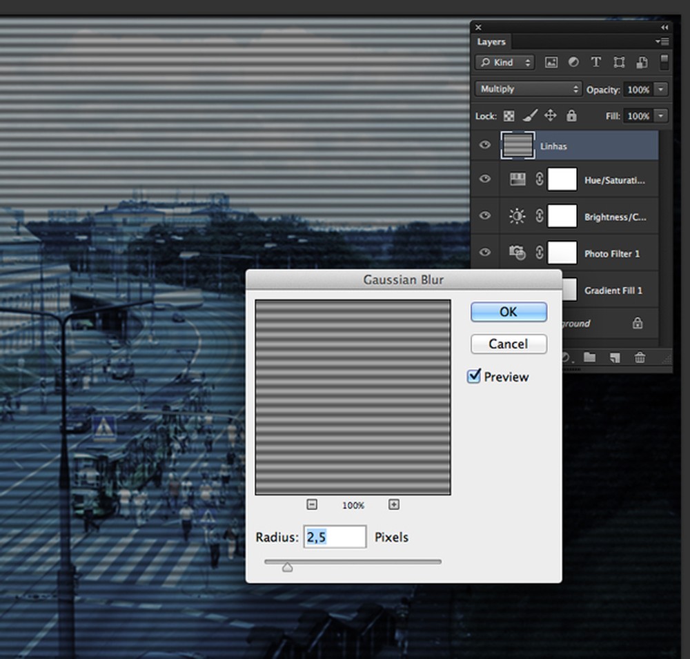 Como simular uma imagem gerada por câmera de vigilância no Photoshop?