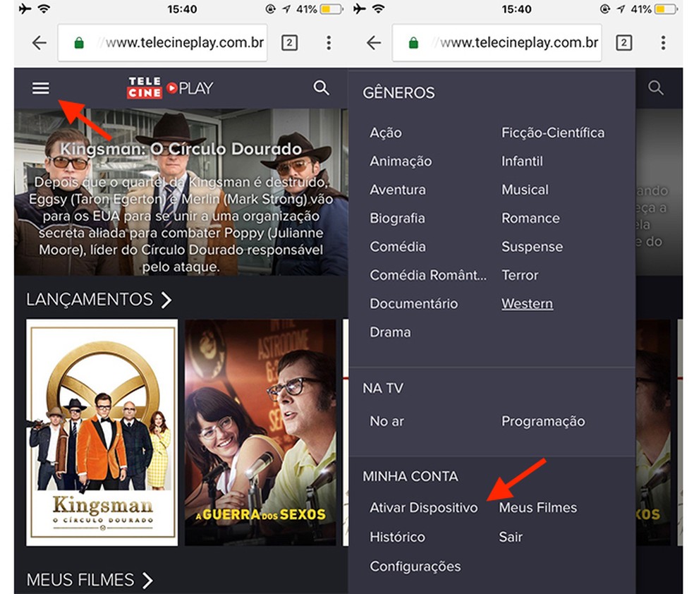 Como assistir ao Telecine Play na smart TV da LG