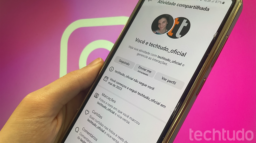 Como ver atividade compartilhada entre perfis no Instagram