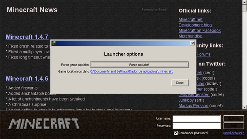 Aprenda a fazer o update do Minecraft