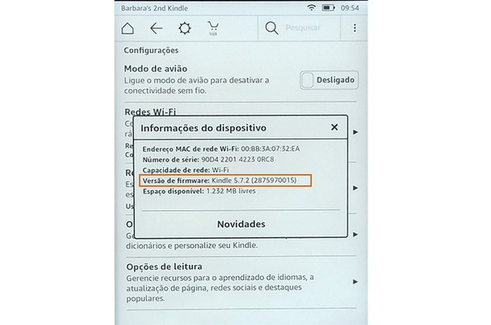 Kindle: como checar a geração e a versão do software