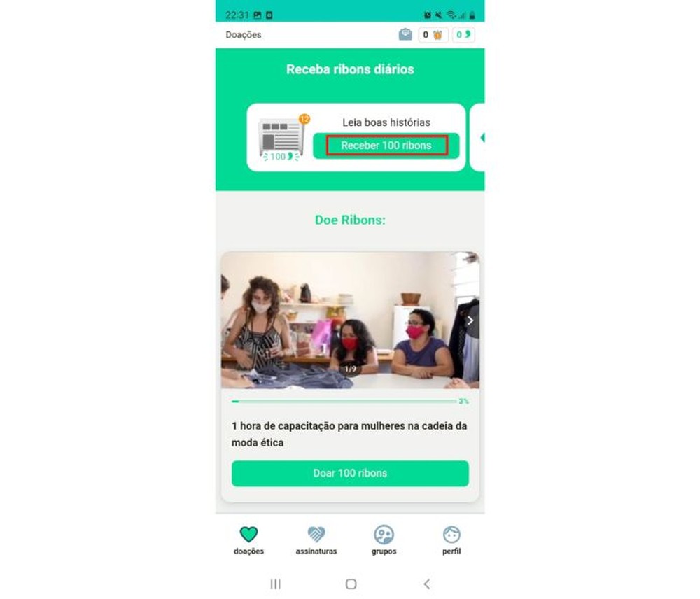 Ribon permite fazer doações sem usar seu dinheiro; saiba usar o app