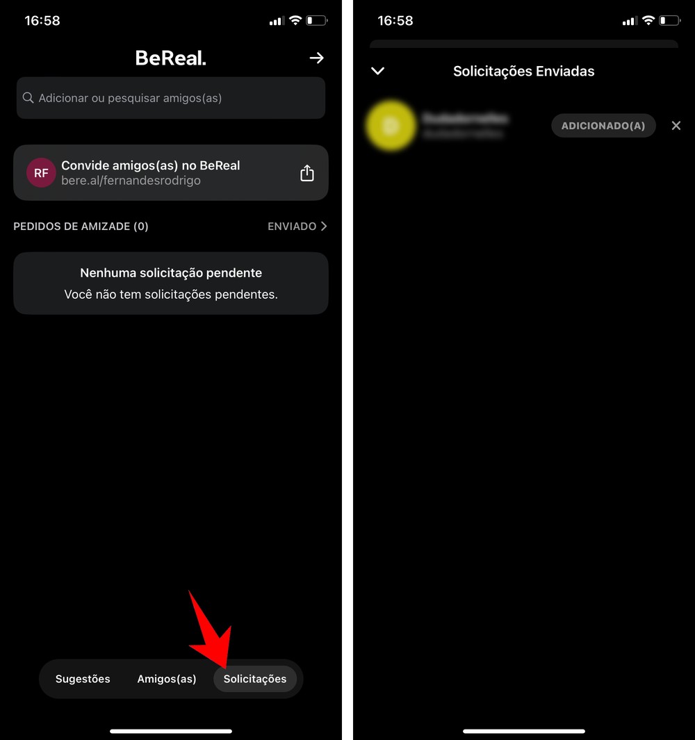 Como adicionar amigos no BeReal