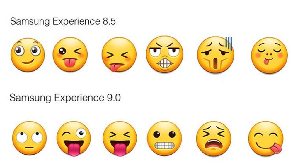 Saiba como vão ficar os emojis da Samsung em 2018