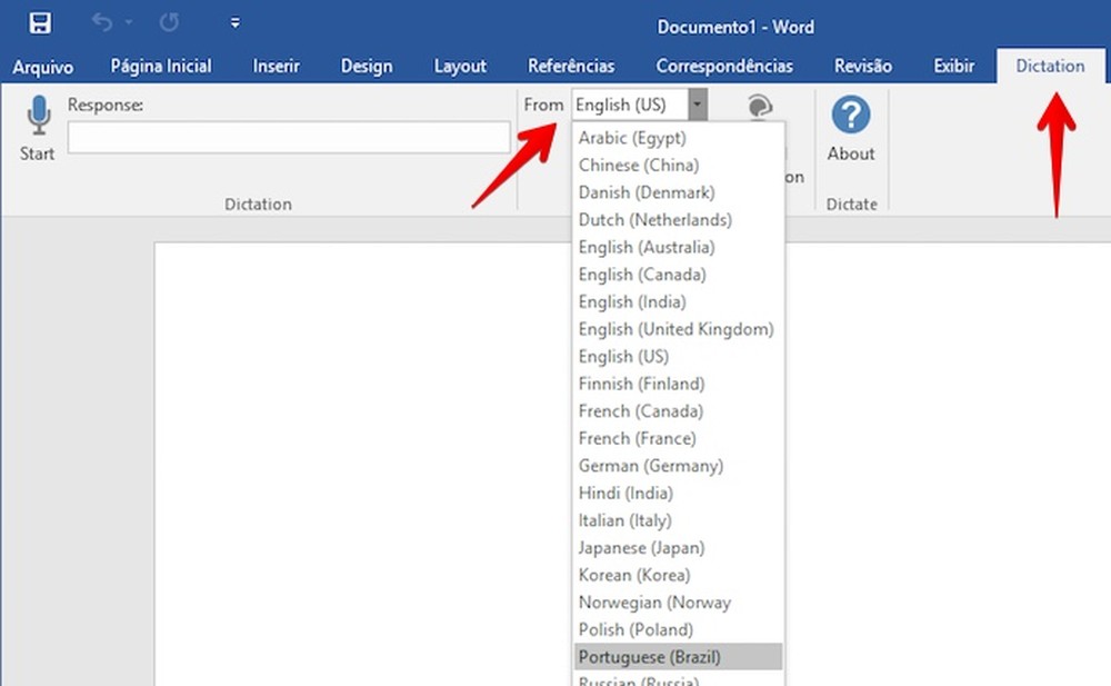 Como ditar e traduzir textos no Word, PowerPoint e Outlook