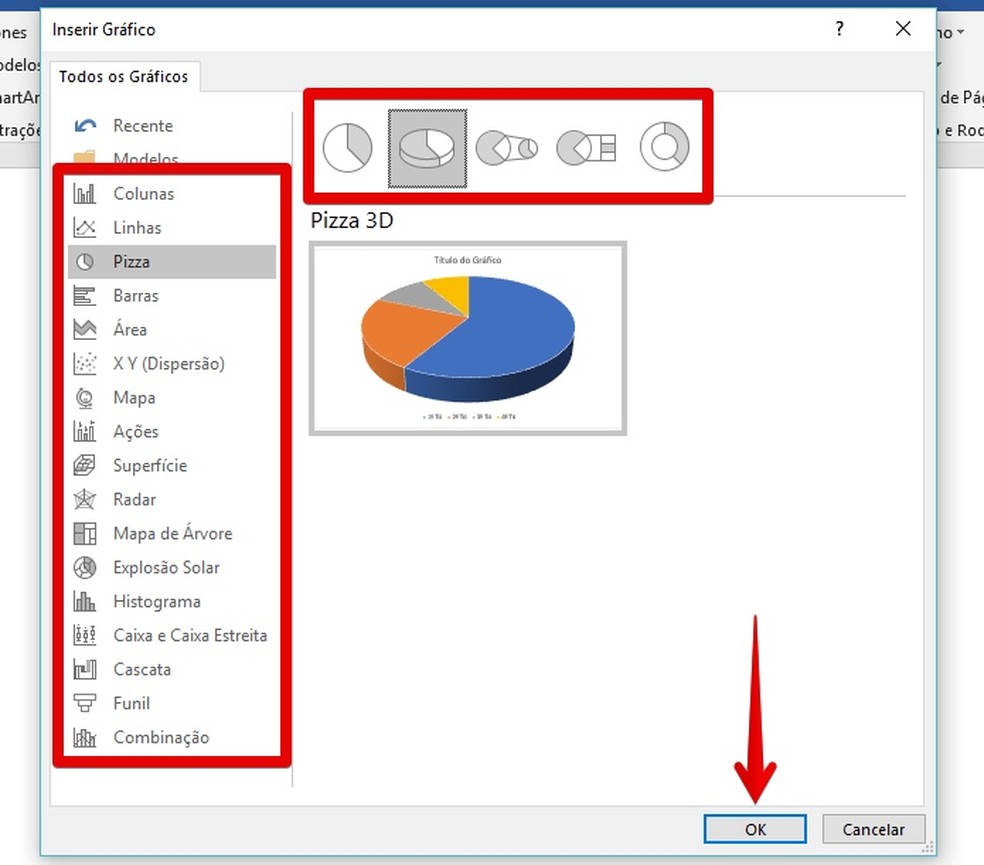 Como fazer gráfico no Word
