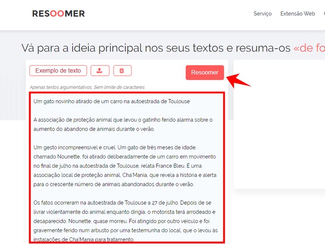 Resoomer: veja como usar site para resumir textos
