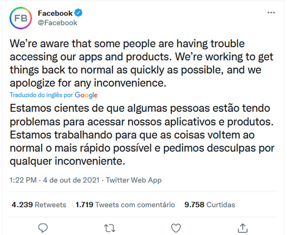 Facebook e Instagram fora do ar? Relatos apontam instabilidades na rede