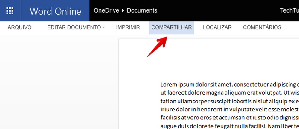 Como editar um arquivo do Word Online junto com outras pessoas