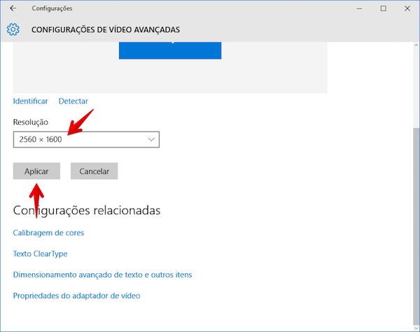 Como mudar a resolução de tela do Windows 10