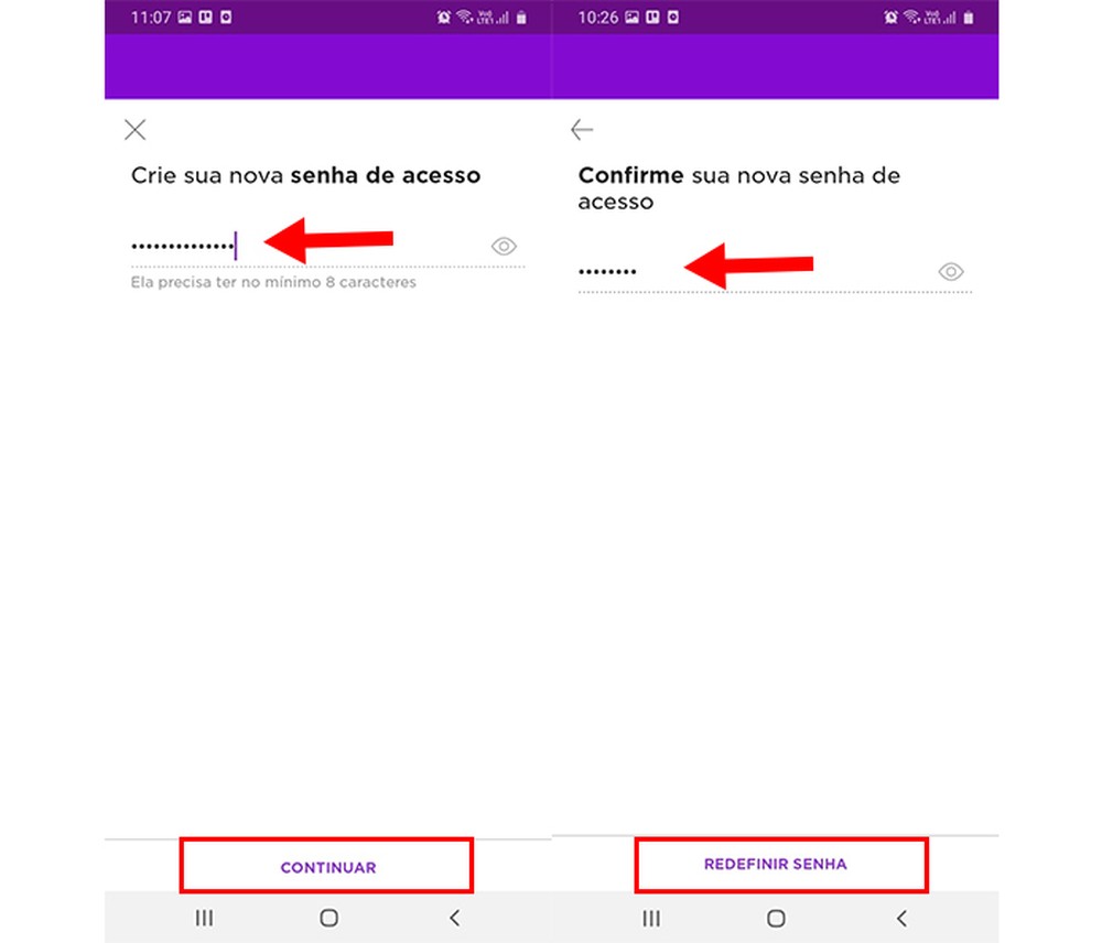 Como mudar a senha do aplicativo Nubank