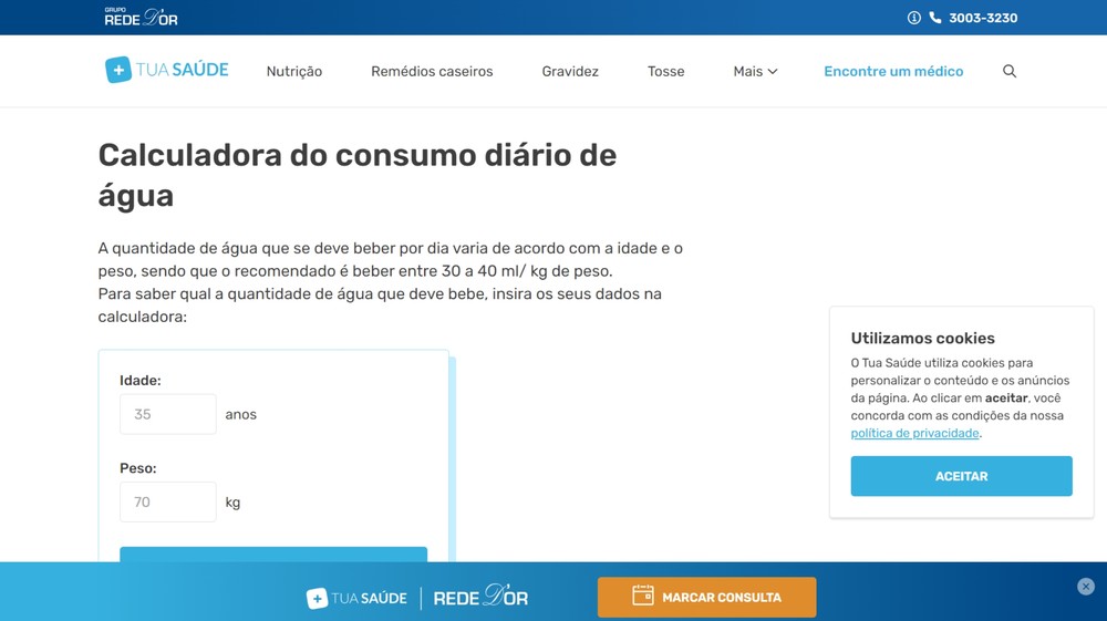 Calculadora de água por peso: 4 sites para ver quantos litros beber por dia