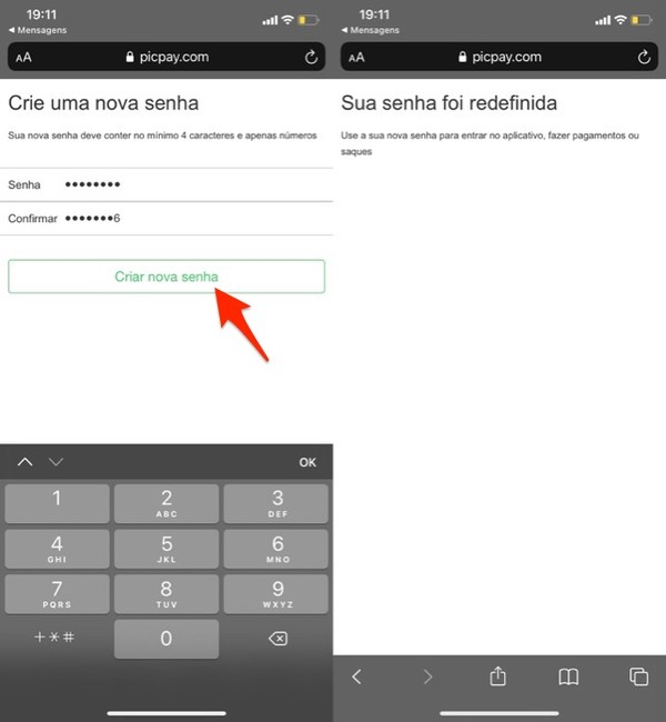 Como recuperar a senha do PicPay