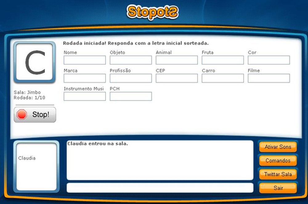 Como jogar stop online