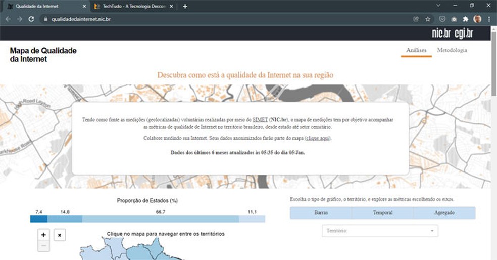 Mapa mostra qualidade da internet no Brasil; saiba como consultar
