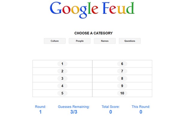 Google Feud: autocompletar vira jogo curioso