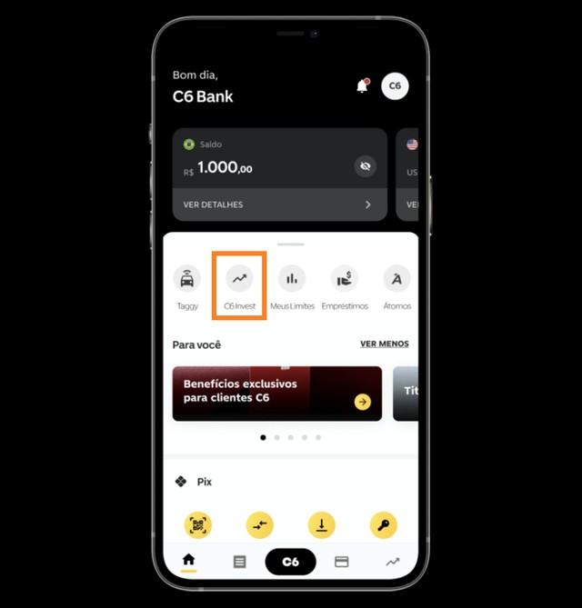 Como investir no C6 Bank pelo app? Veja guia completo com dicas