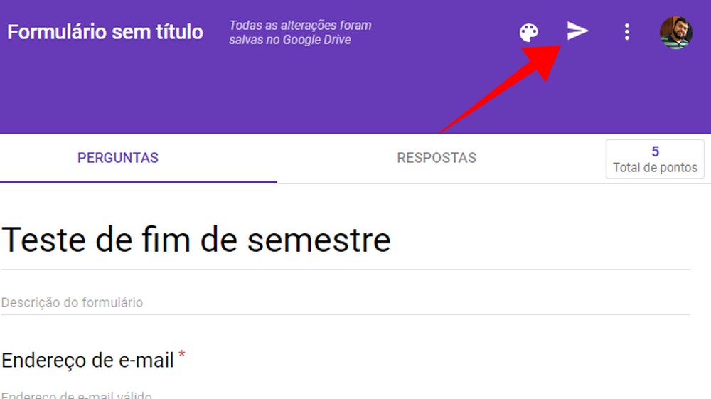 Como criar teste e prova online no Google Forms