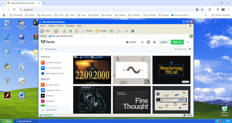 Como era o Windows XP? Esse site permite usar o sistema sem baixar nada