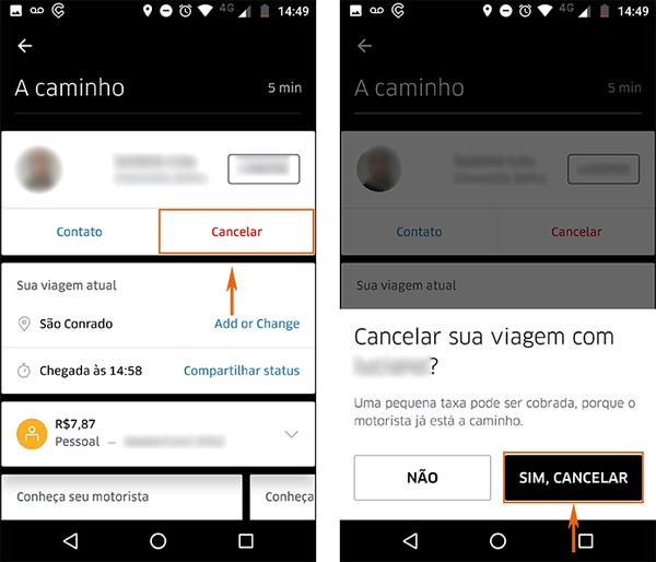 Cancelar corrida sem pagar taxa? Conheça as regras de Uber, Cabify e 99