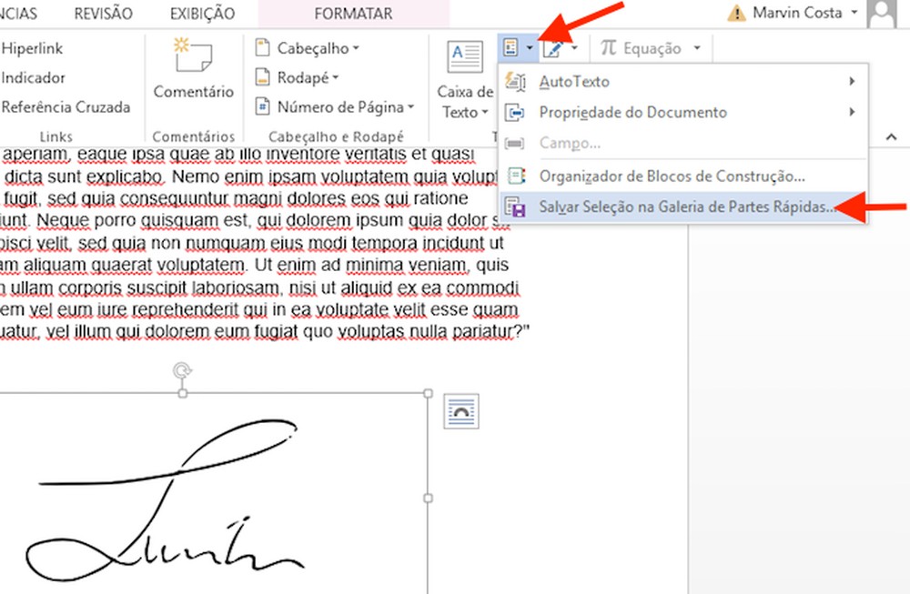 Como fazer assinatura digital no Word
