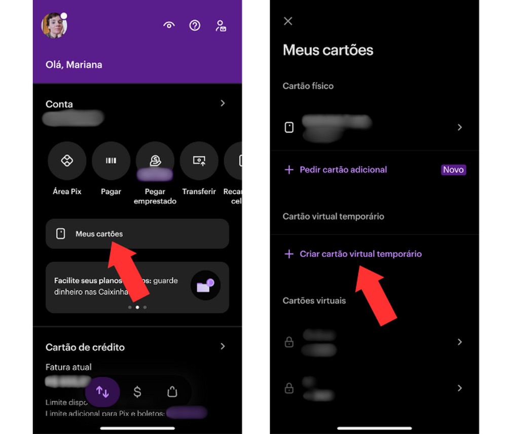 Como criar cartão virtual do Nubank no aplicativo