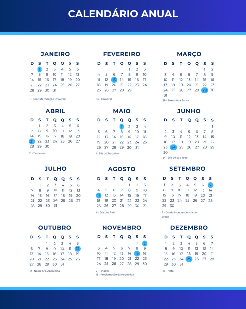 Calendário em PDF para imprimir: aprenda como criar e a baixar