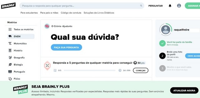 Cinco sites de resposta para estudar para provas