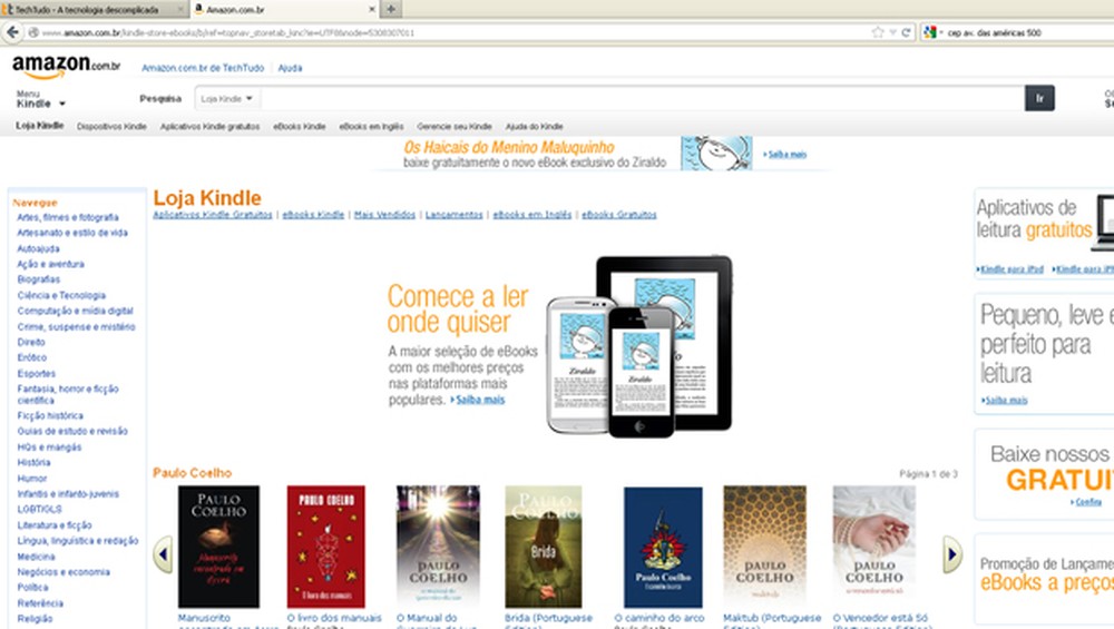 Veja como comprar e-books em português na Amazon, Google Play e outros