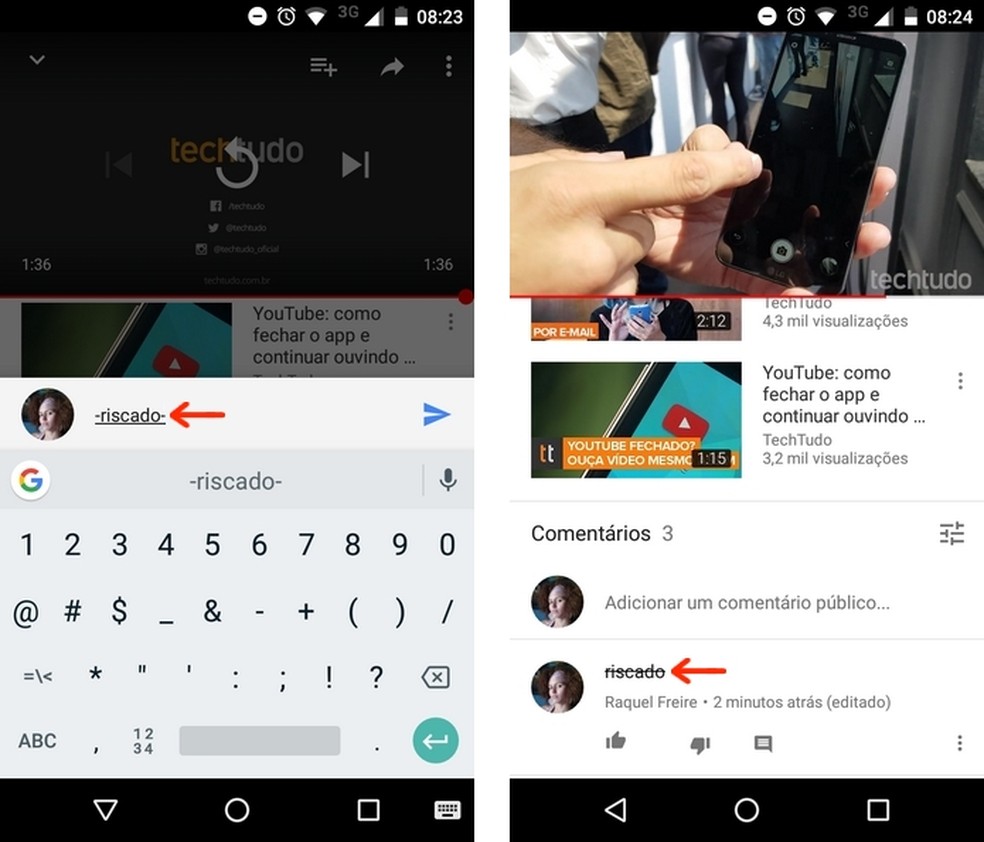Como comentar em negrito, itálico e riscado no YouTube