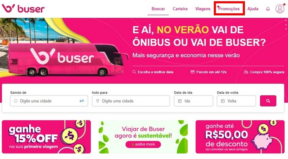 Buser: primeira viagem tem 20% de desconto; veja como conseguir