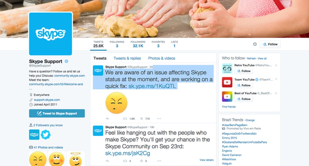 Bug global deixa Skype offline e impede que usuários façam ligações