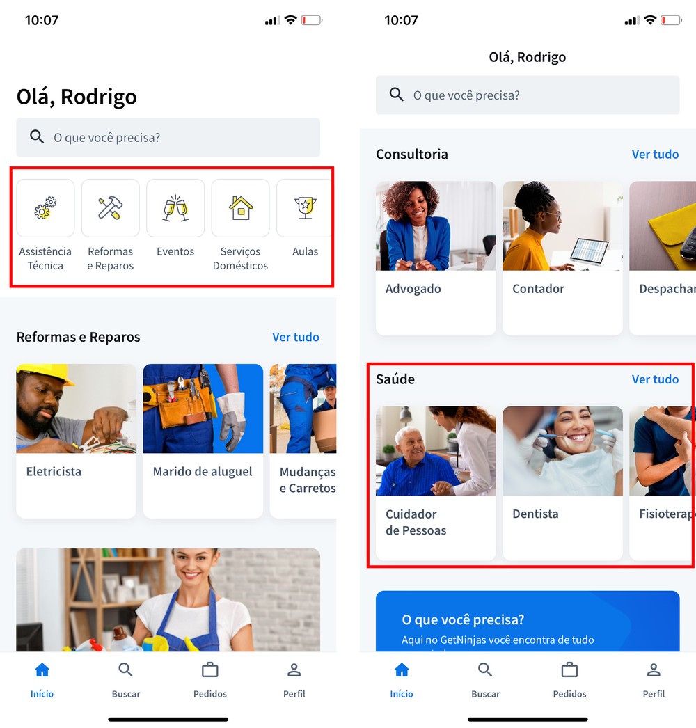 GetNinjas: como funciona app para contratar profissionais e serviços