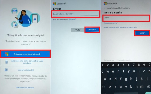 Como usar o app Microsoft Authenticator