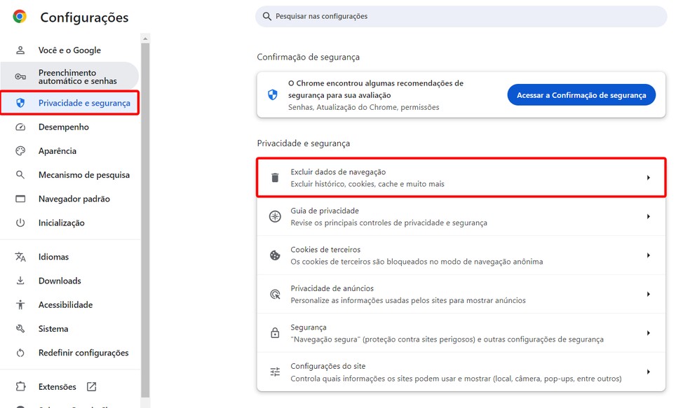 Atalho para limpar cache no Google Chrome: saiba como usar