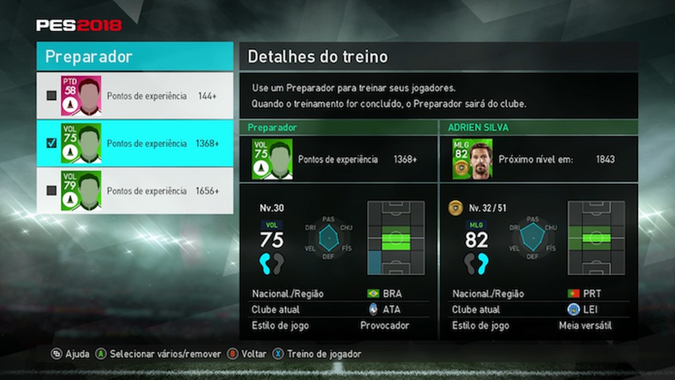 PES 2018: como aumentar o nível dos seus jogadores no modo myClub