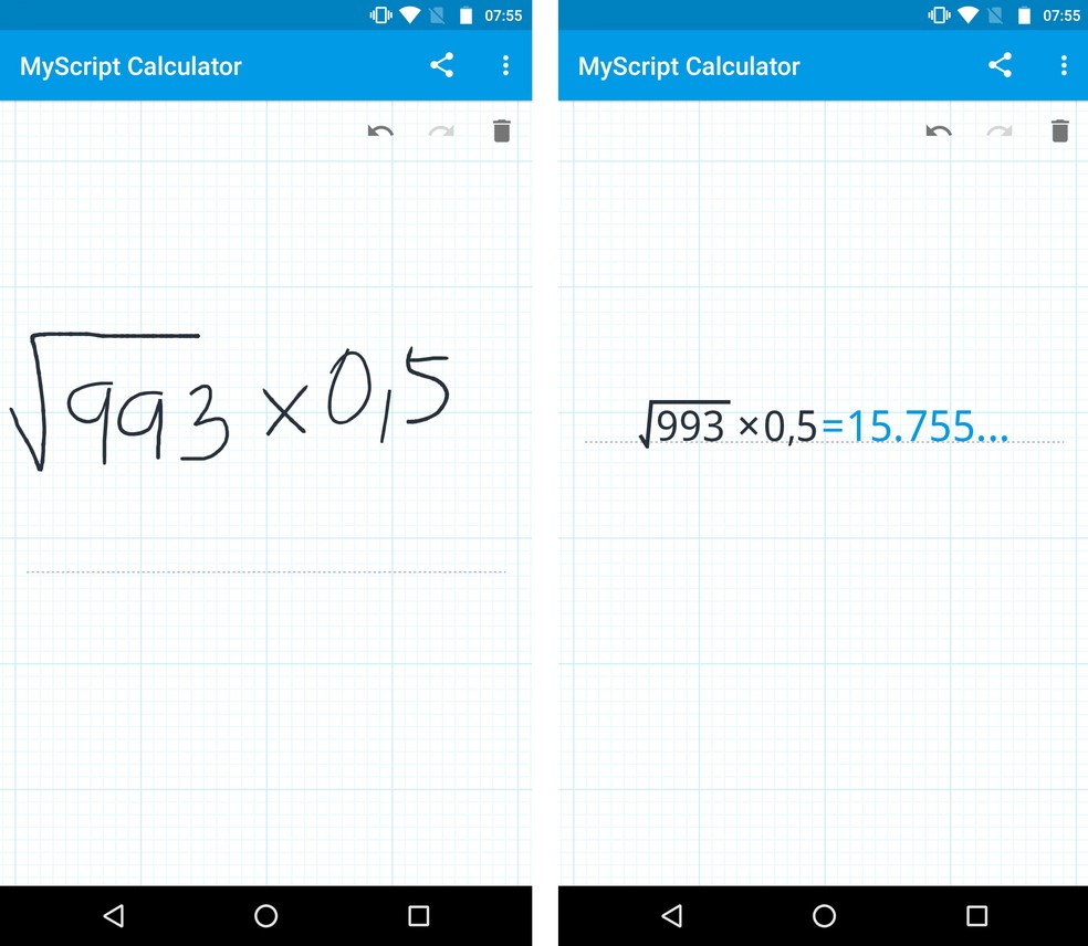 Como usar o MyScript Calculator, app para aprender matemática