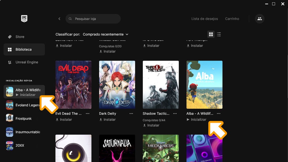 Como instalar a Epic Games para jogar no PC