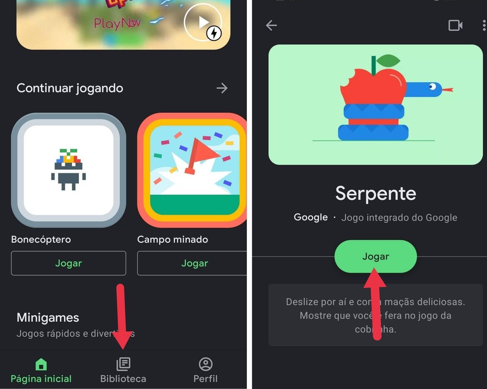 Como jogar Snake Game no PC ou celular