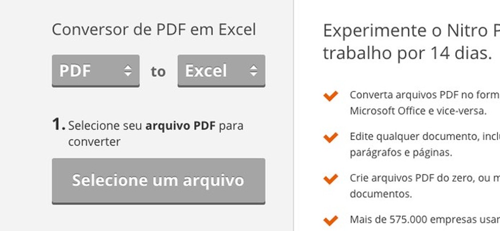 Como converter PDF para Excel