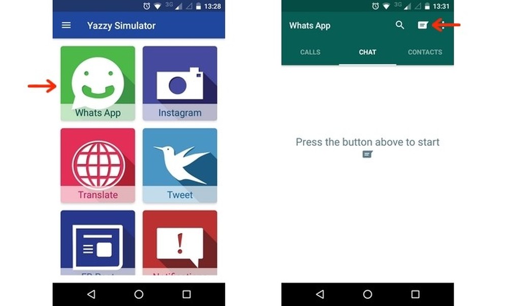 Como criar conversas falsas do WhatsApp com o Yazzy Simulator