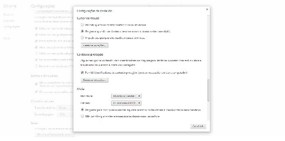 Como ajustar configurações de imagem, JavaScript e segurança no Chrome