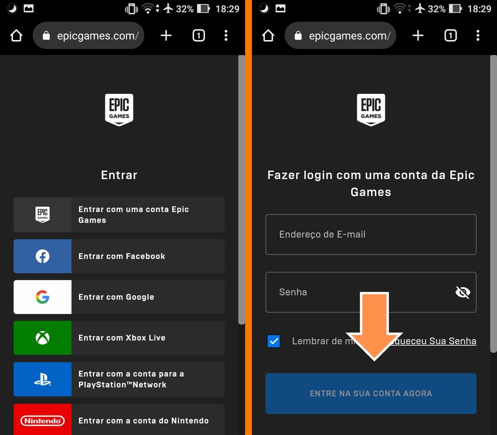 Como ver a biblioteca da Epic Games no celular