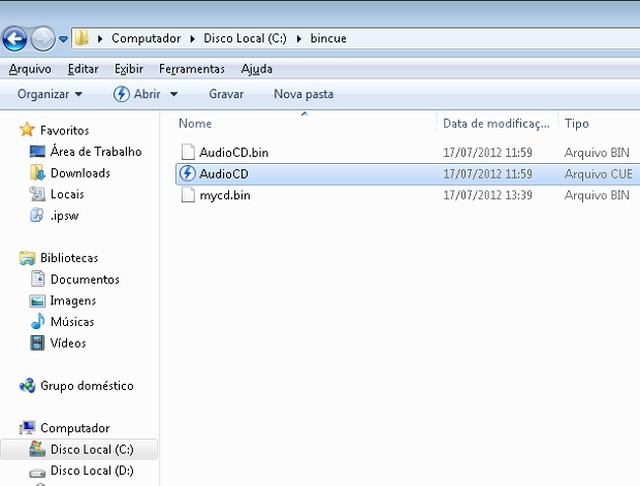 Como criar e montar arquivos BIN e CUE